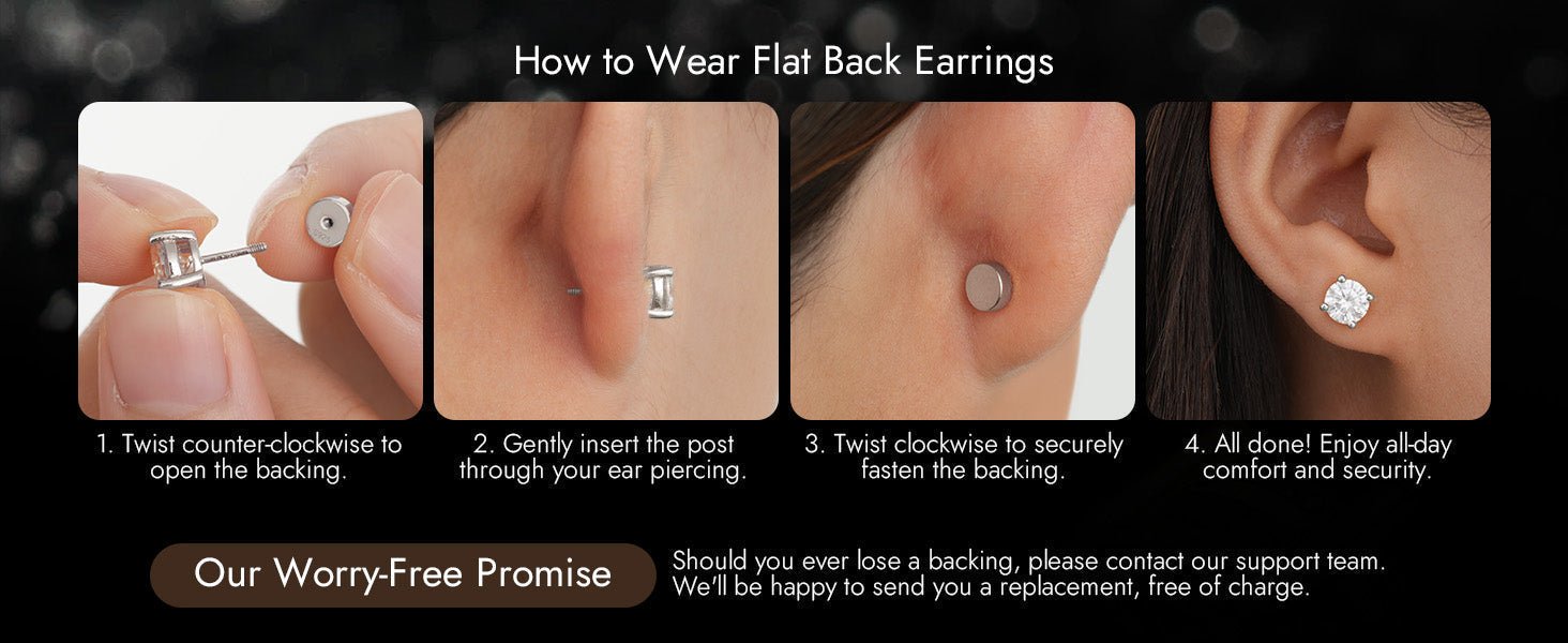 Are Screw Back & Flat Back Earrings Better? – Molenia Jewelry