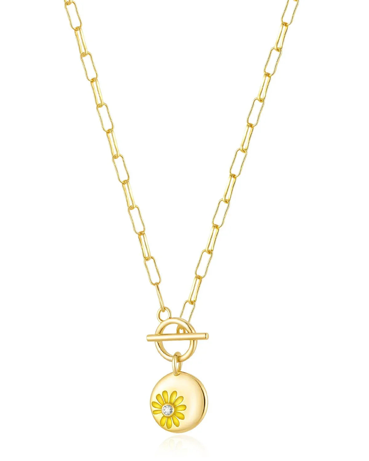 14K Gold Daisy Necklace – Symbol of Purity & Hope – Molenia Jewelry